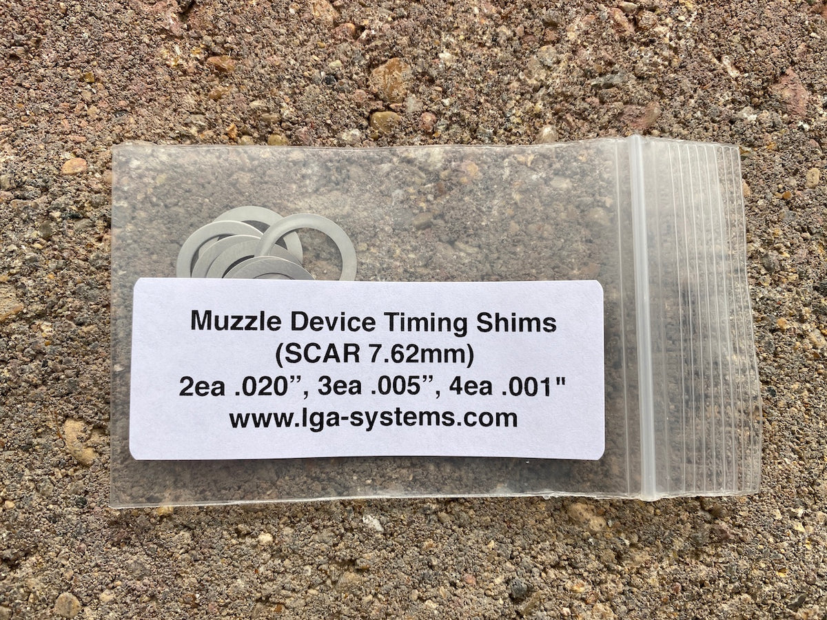 Muzzle Device Timing Shims for SCAR 7.62mm (SCAR 17S, Mk 17) – LGA Systems